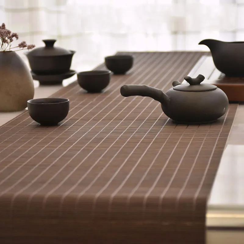 Natural-Bamboo-Tea-Mats-Retro-Table-Runner-Placemats-Tea-Cup-Mats-Pads ...