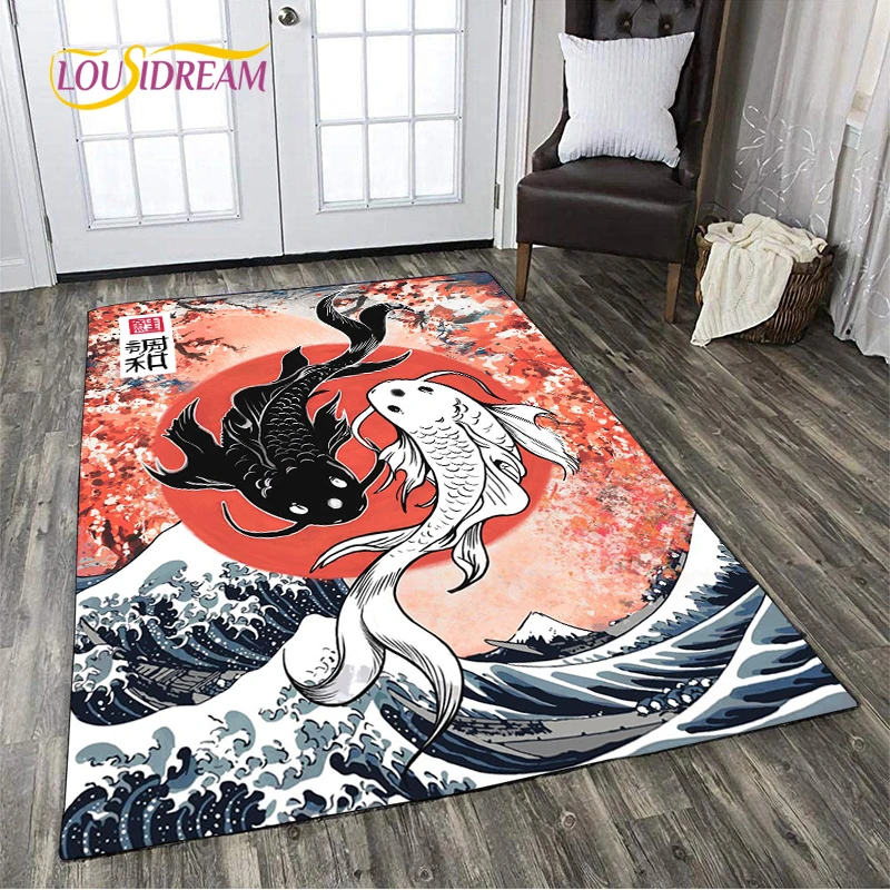 Carpet Yin Yang Living Room | Yin Yang Pattern Carpet | Mats Bathroom ...