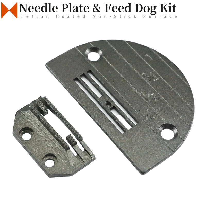 147150LGT-149057T-Teflon-Coated-Non-Stick-Needle-Plate-Feed-Dog-Set-For ...