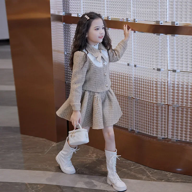 M-dchen-Kleidung-Anzug-Prinzessin-Winter-Kaschmir-verdickte-M-dchen-Kinder-Kleidung-Set-Kinder ...