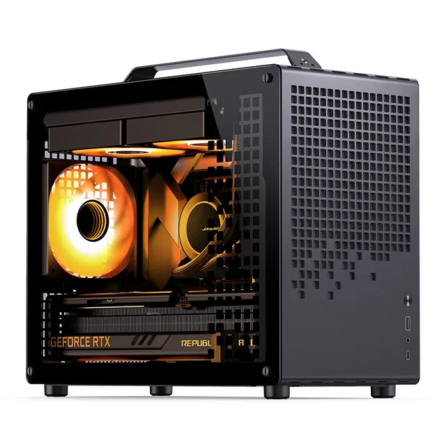 Jonsbo-carcasa de ordenador portátil, carcasa MATX mini-itx, compatible con fuente de ...