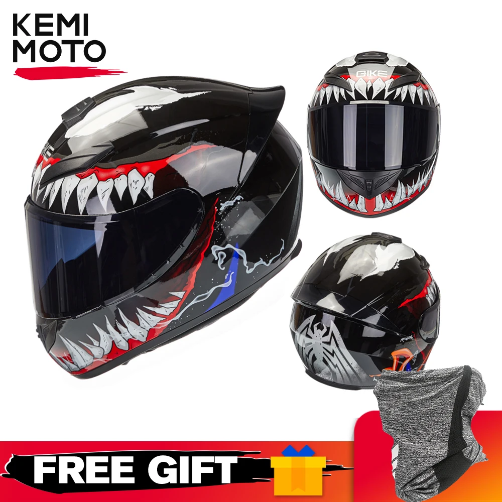 Motorcycle Helmet Full Face Racing Motocross Helmet Flip Up Moto Adult ...