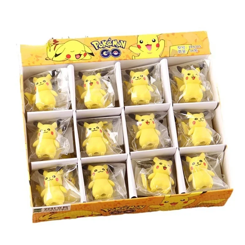 36pcs-box-Pokemon-Eraser-Cartoon-Anime-Figure-Pikachu-Student-Good ...