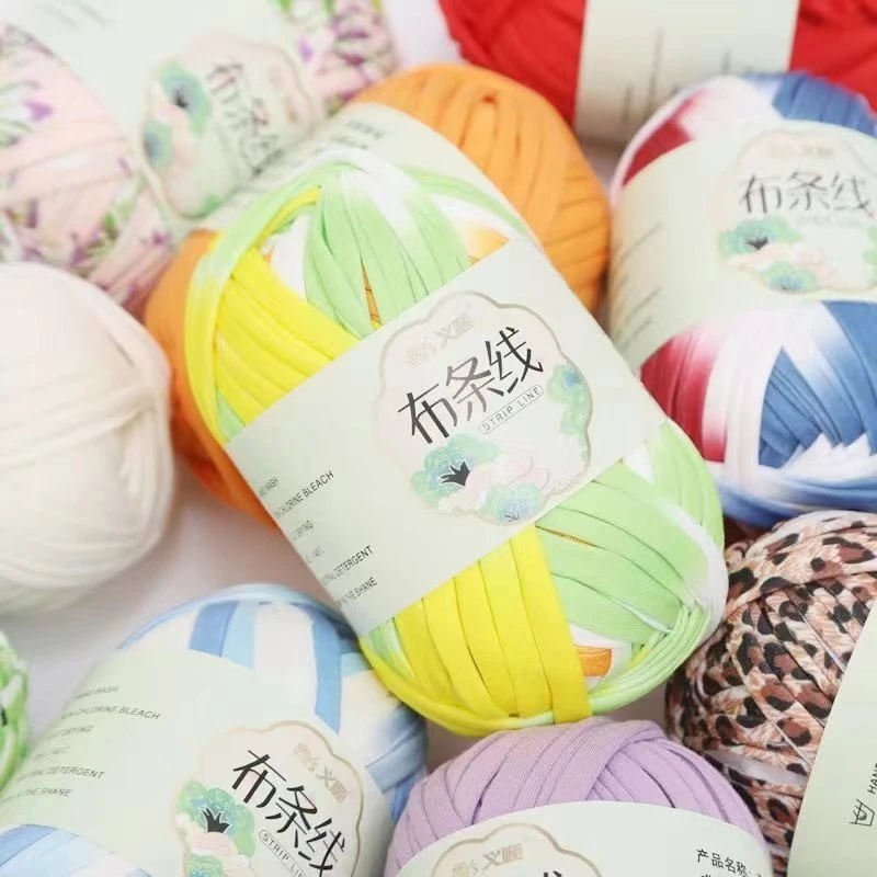 100g Thick Cloth Yarn Muti Color Soft High Quality Cloth Yarn For Hand ...