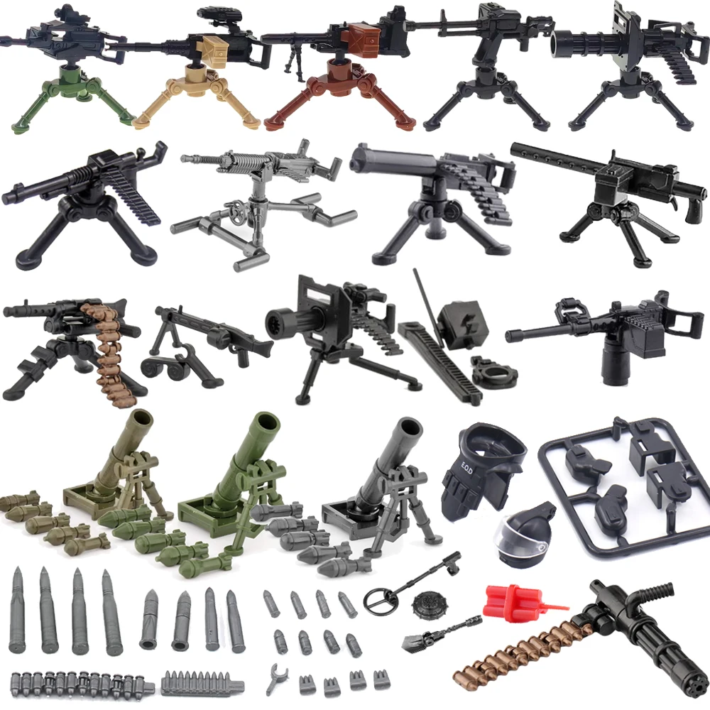 Military-MOC-Weapon-Building-Block-Heavy-Machine-Gun-Gatling-M19-NSV ...