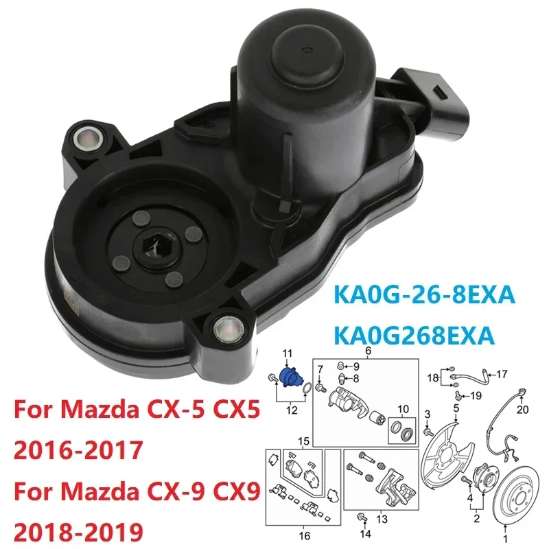 KA0G-26-8EXA Rear Parking Brake Motor for Mazda CX-5 CX-9 2.5L 2016 ...