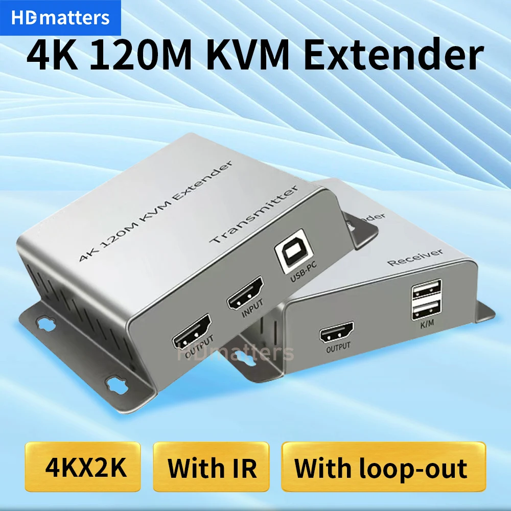 Extensor-de-HDMI-KVM-4K-USB-sobre-cat5e-6-1080P-4K-con-bucle-HDMI-para ...