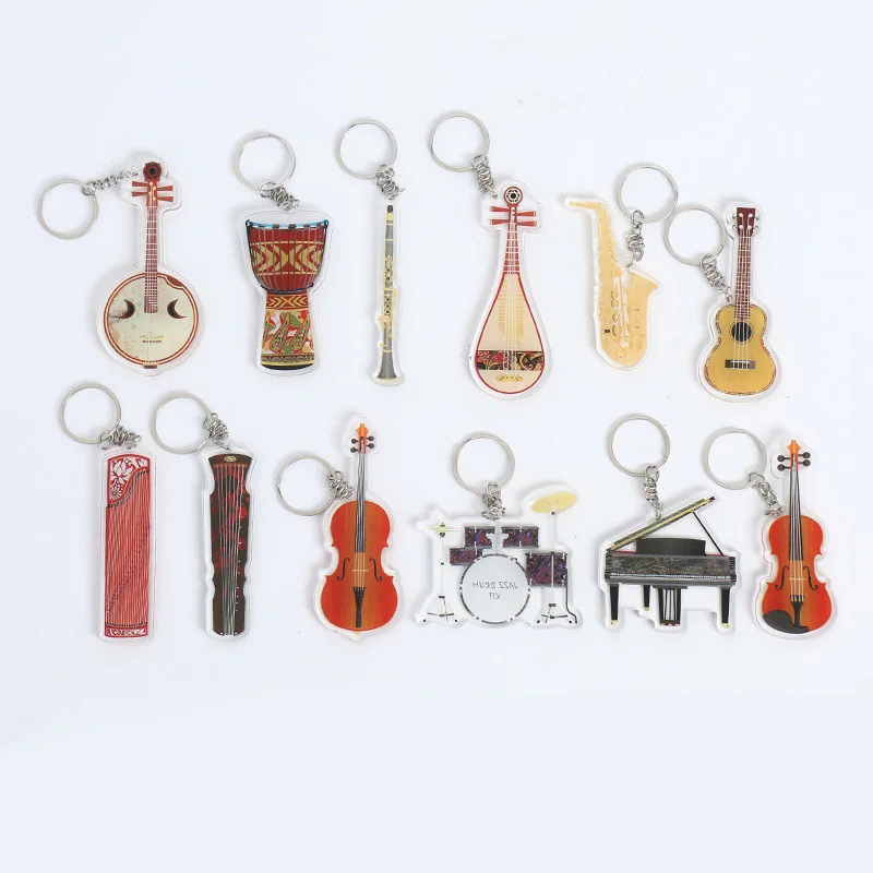 African-Drum-Piano-Violin-Saxophone-Clarinet-Keychain-Trendy-Musical ...