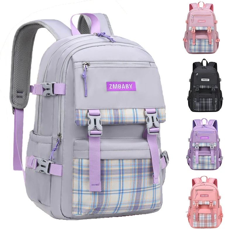 New-Children-School-Bag-For-Teenage-Girls-Multi-Pockets-Women-Nylon ...