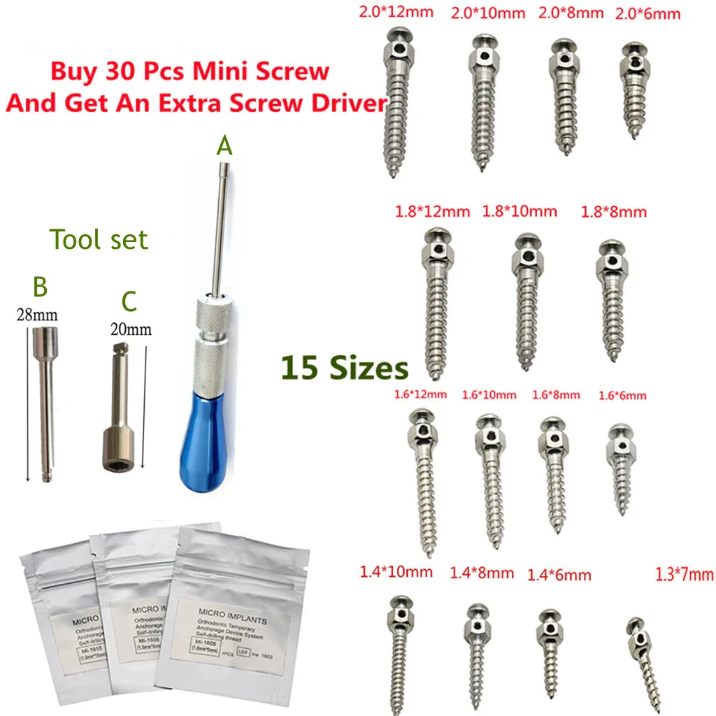 1Pc-Dental-Micro-Implant-Mini-Screw-Orthodontic-Screwdriver-Self ...