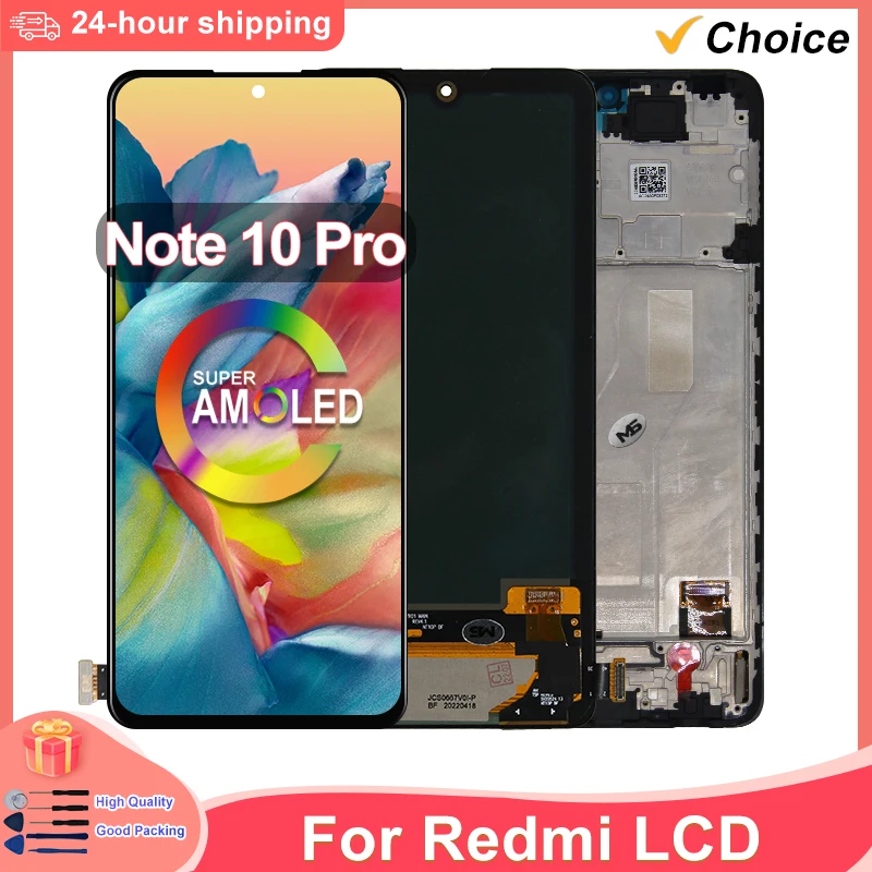 AMOLED-6-67-For-Xiaomi-Redmi-Note-10-Pro-LCD-M2101K6G-M2101K6R-Display-Screen-Digitizer ...