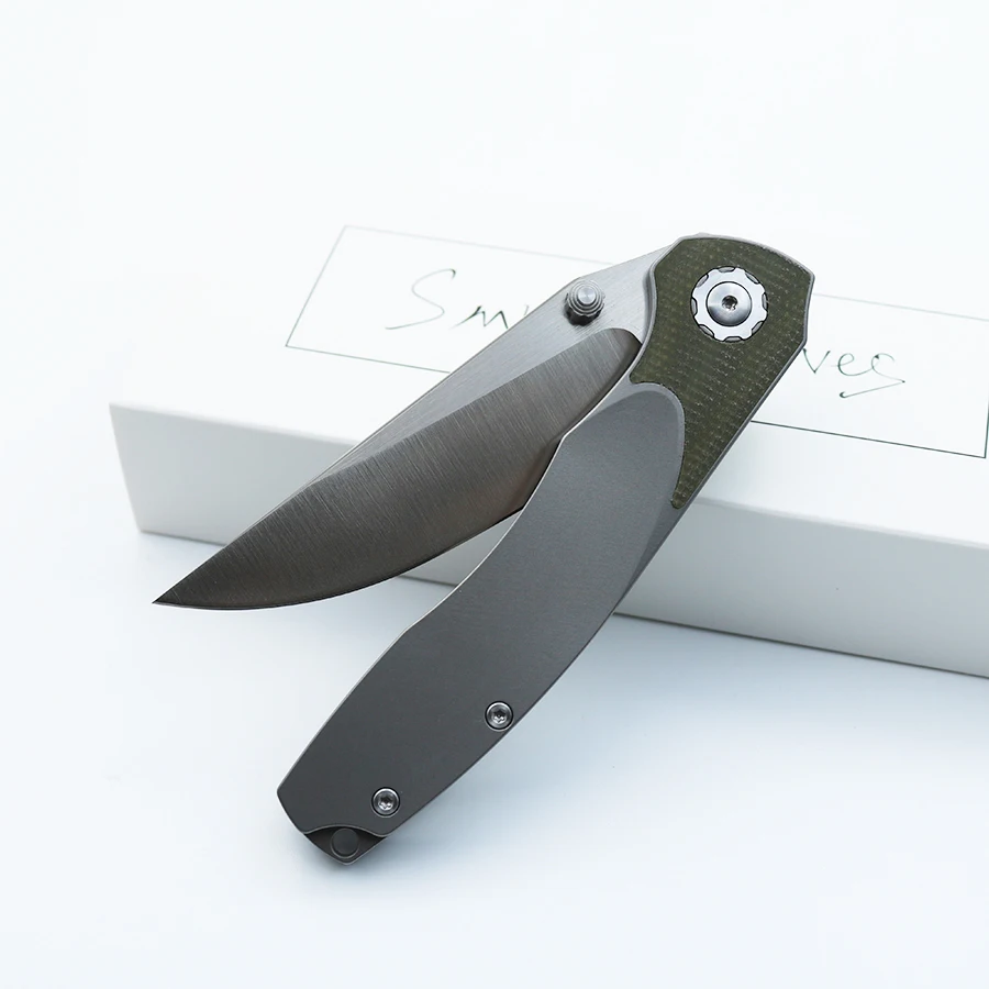 Smke-Knives-Eutsler-DUK-Folding-Knife-M390-Satin-Blade-TC4-Titanium ...