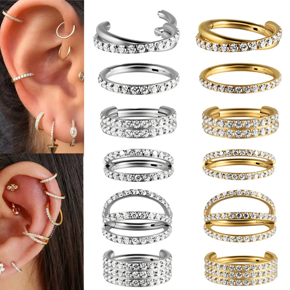 1PC-Surgical-Steel-Nose-Hoop-Septum-Hinged-Clicker-Tragus-Cartilage ...