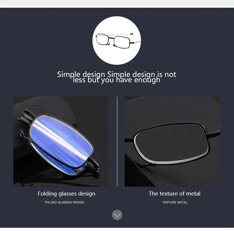 Lunettes de lecture ultra-minces pour hommes,portables,petites lunettes ...