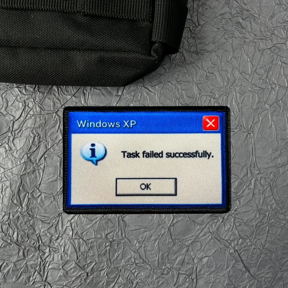 Task-Failed-Successfully-printing-Hook-and-Loop-Patch-Backpack-Stickers ...
