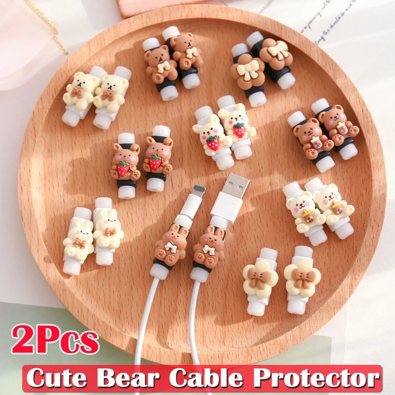 2Pcs Charging Cable Protector Wire Cord Organizer Tube Charger Cord ...