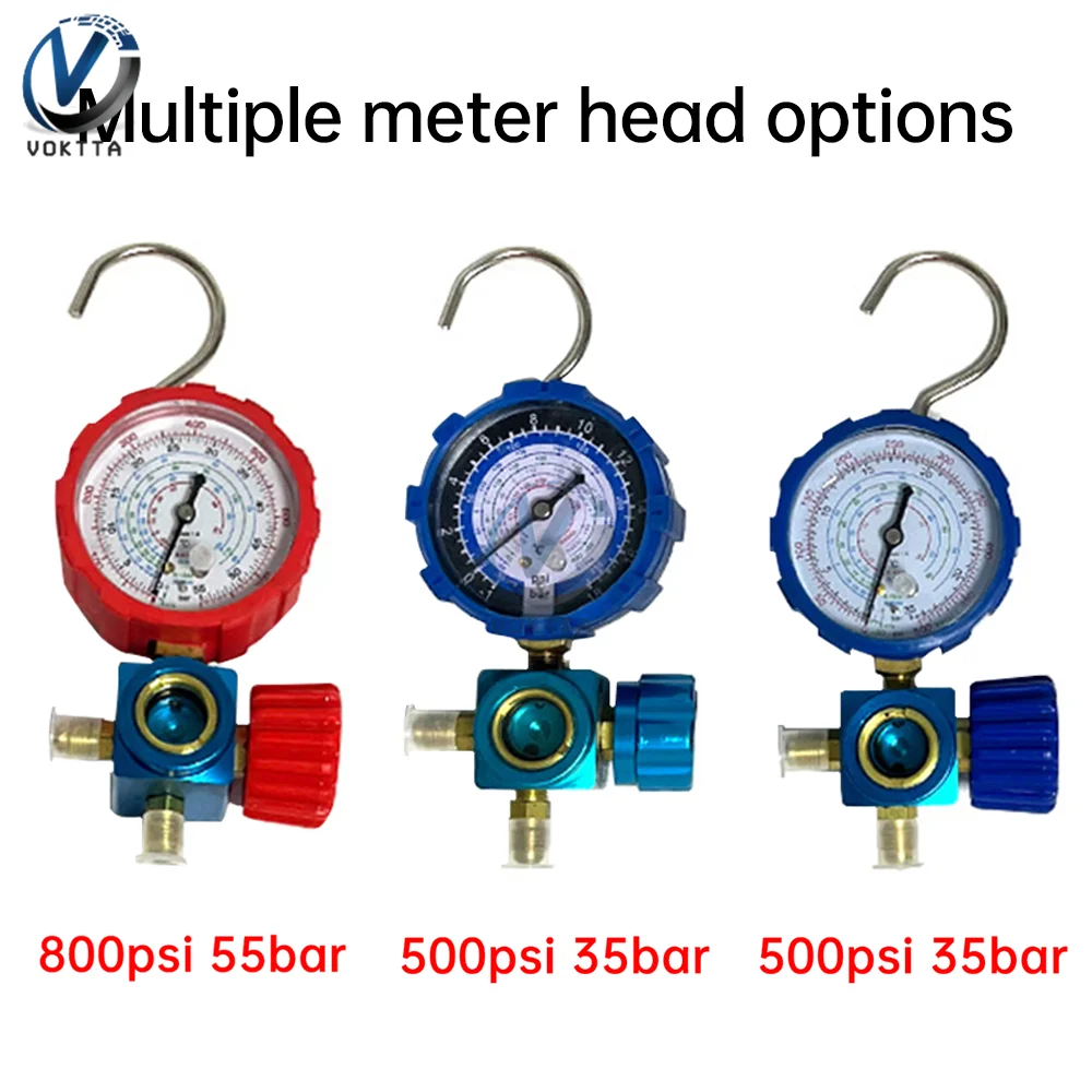 500-800PSI-Air-Conditioning-Pressure-Gauge-Refrigerant-Manometer ...