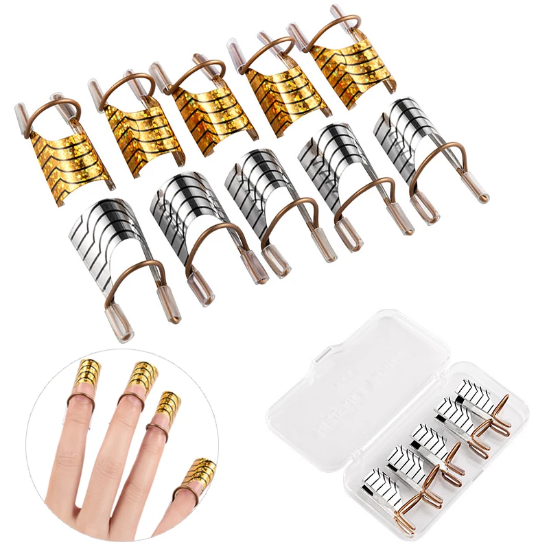 5Pc Reusable Nail Art Tips Extension Forms - Limegirlstore