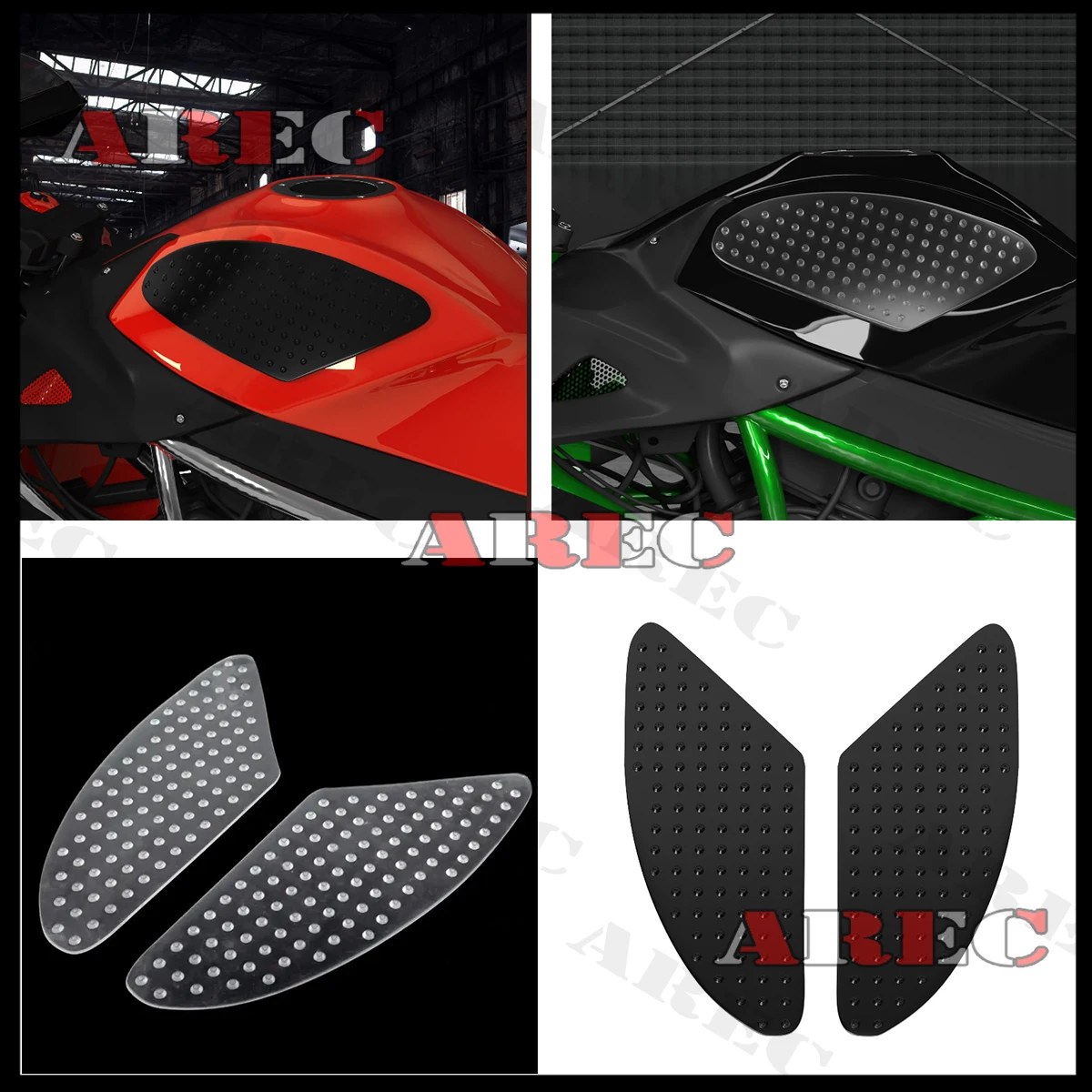Universal Motorcycle Tank Pad Gas Tank Traction Pads Fuel Tank Grips ...