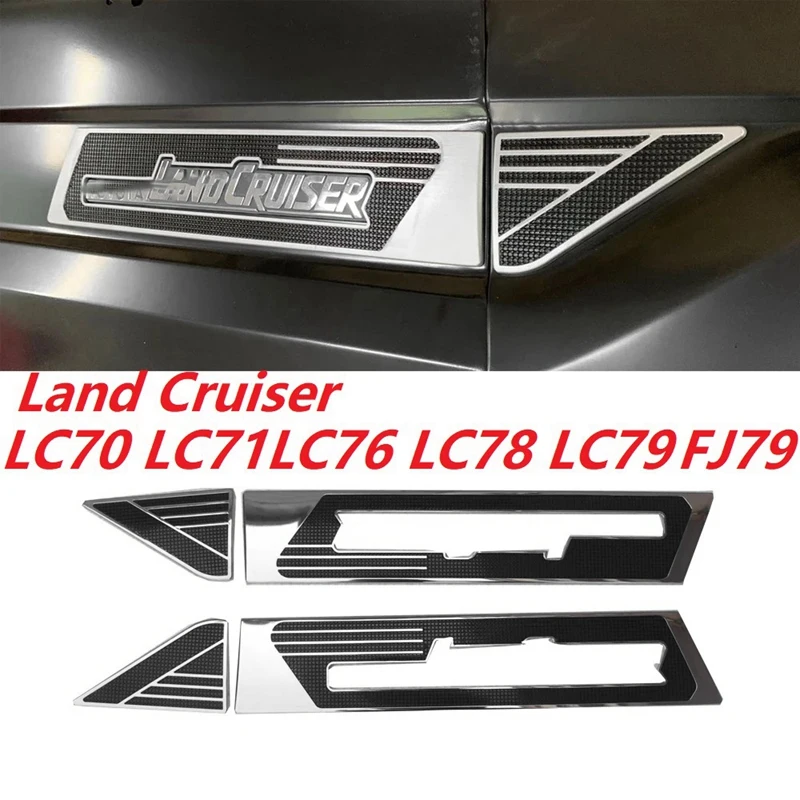 Chrome-Side-Emblem-Sticker-Trim-Marks-Cover-For-Toyota-Land-Cruiser ...