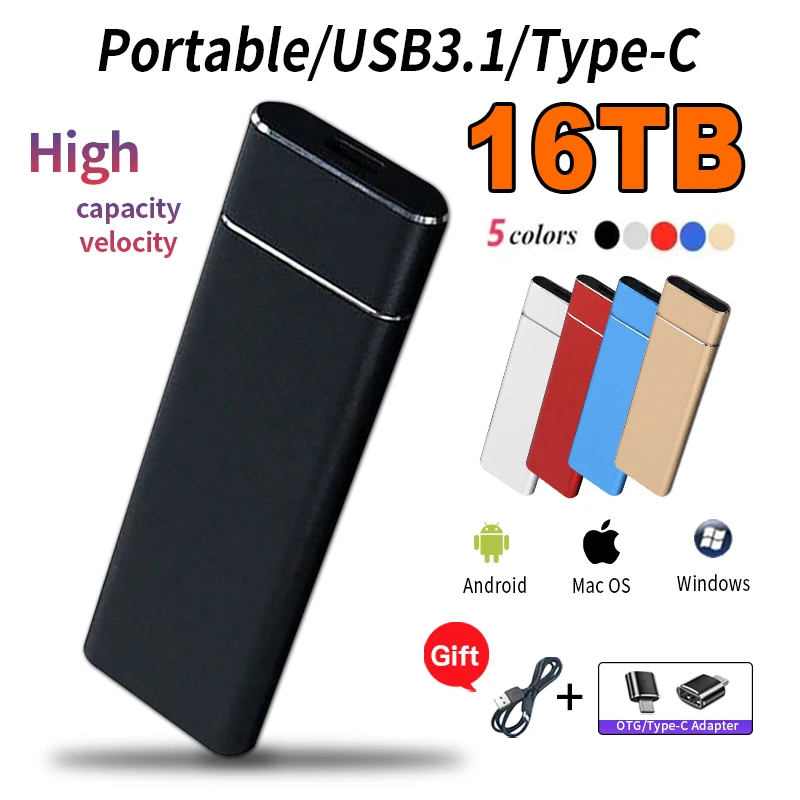 High-speed-External-Hard-Drive-HD-1TB-Portable-SSD-500GB-Type-C-Storage ...