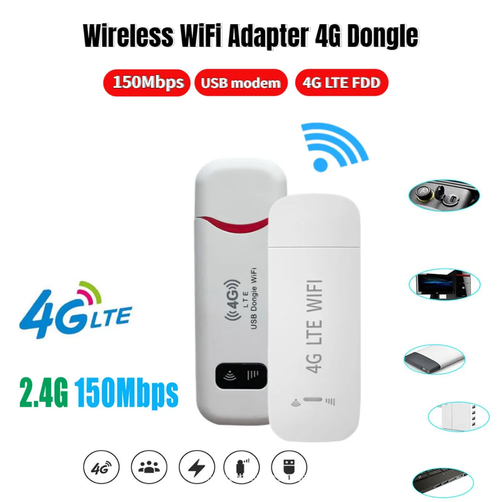 4g Lte 무선 Usb 동글 와이파이 라우터 150mbps 모바일 광대역 모뎀 스틱 Sim 카드 Usb 어댑터 포켓
