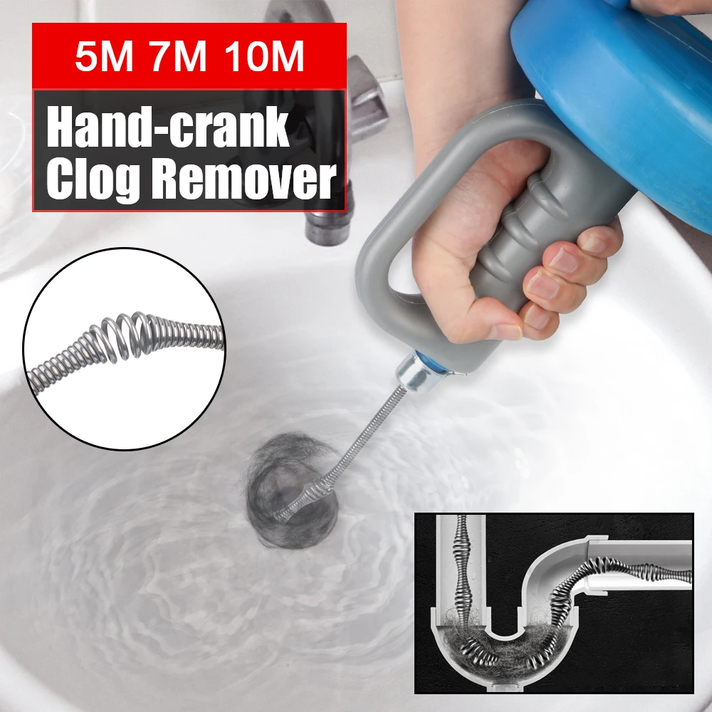 Handheld Sewer Pipe Plunger Dredge Bathroom Kitchen Cleaning Tools 5/7 ...