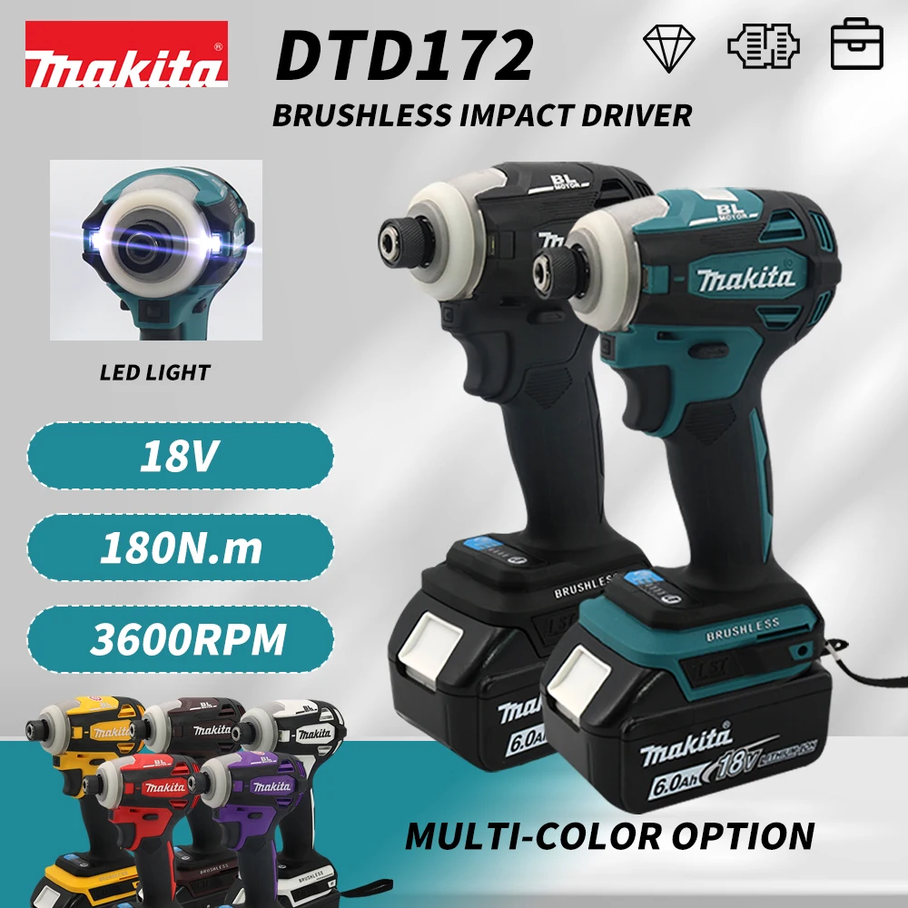 MAKITA-motor-de-alto-torque-DTD172-herramienta-el-ctrica-sin-escobillas-accionamiento-de-impulso ...