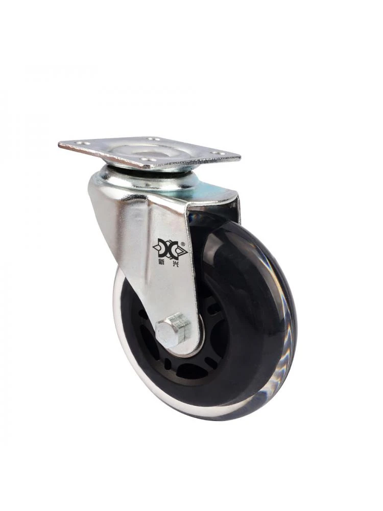 1 Pc 3 Inch Pu Caster Universal Polyurethane Transparent Furniture ...