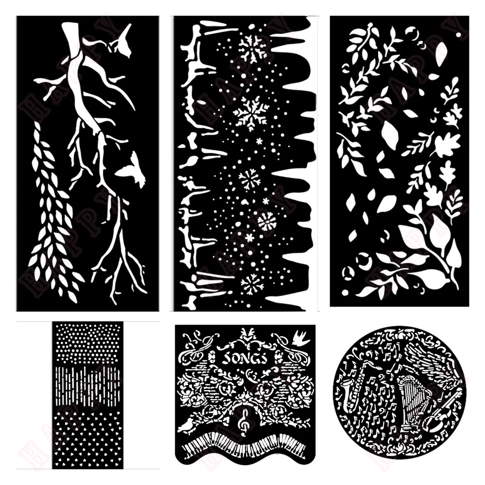 Snowflakes-And-Ice-Stencil-Decor-DIY-Layering-Stencils-Graphics ...