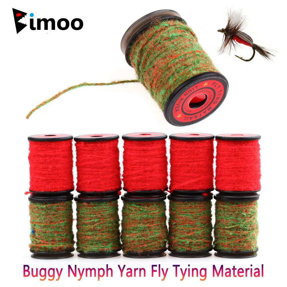 Bimoo 1/2Spools Buggy Nymph Yarn Mayfly Caddisfly Stonefly Wet Nymph ...