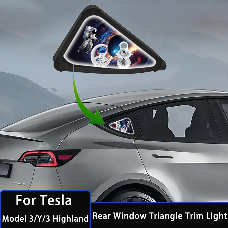 Model-Y-2024-Car-Rear-Window-Triangle-Trim-Light-for-Tesla-Model-3 ...