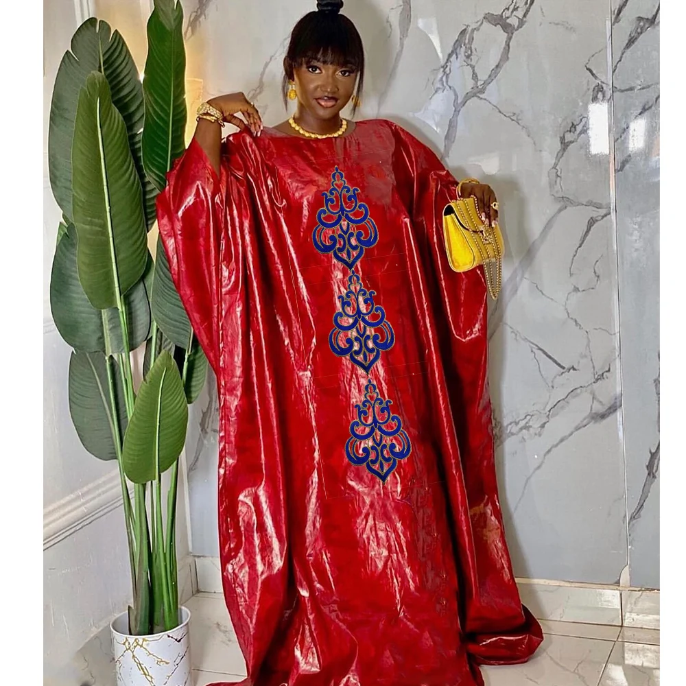 Bazin Riche Robe Dresses For Women African Traditional Evening Gowns ...