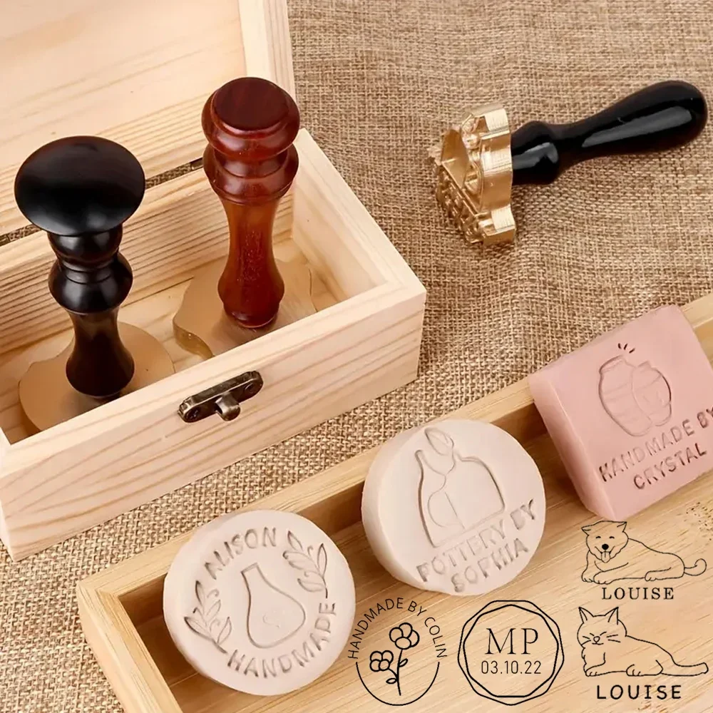 Custom Pottery Stamp for Clay Custom Brass Stamp for 25MM Custom Letter ...