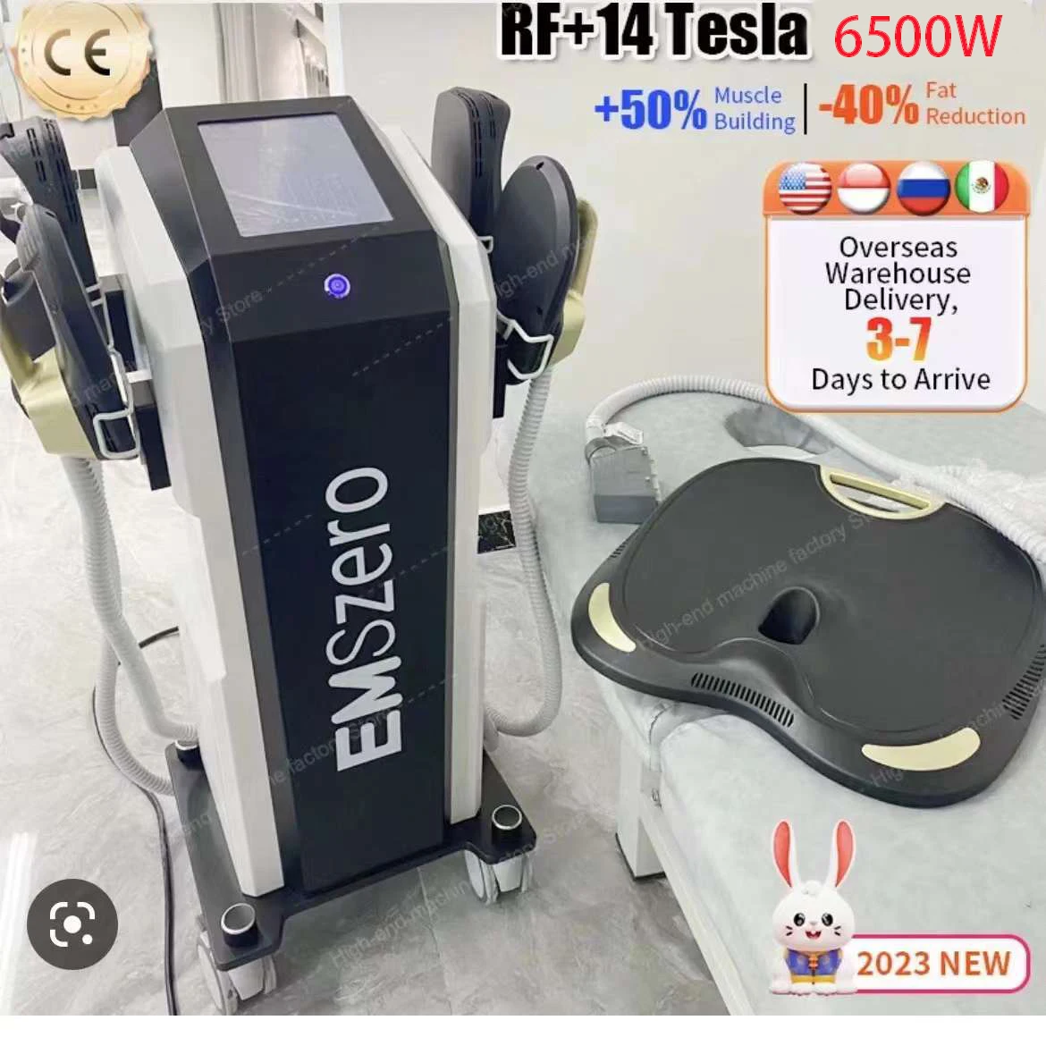 DLS-EMSLIM 14 Tesla NEO 6500W RFNova EMSZERO Hi-emt Machine 2023 EMS ...