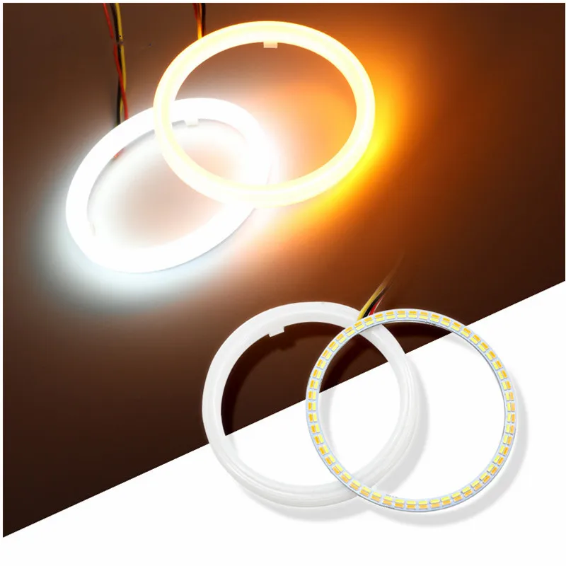 Halo-Rings-Car-Led-Angel-Eyes-Cotton-White-and-Yellow-70mm-80mm-90mm ...