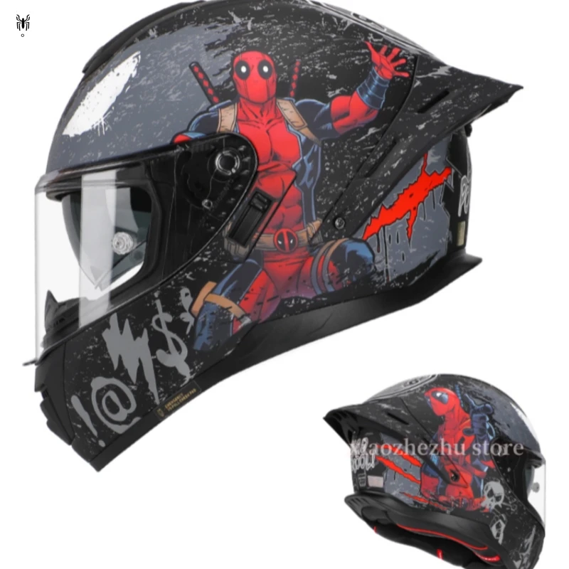 Marvel-Motorcycle-Helmet-Deadpool-Iron-Man-Spiderman-Full-Face-Racing ...