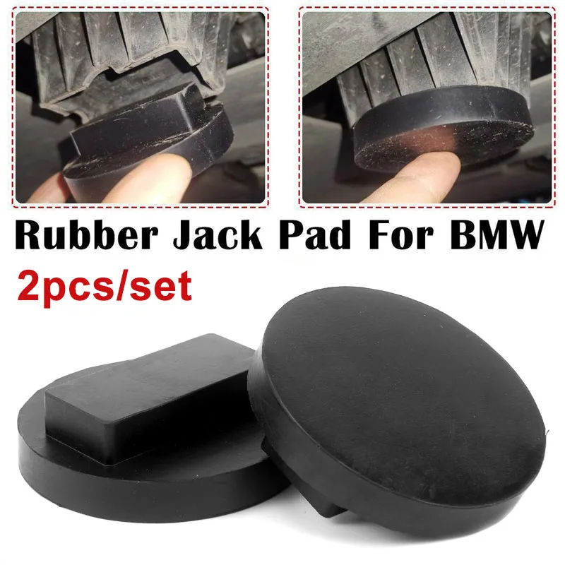 2pcs/set Black Slotted Rubber Jack Pad Jack Block Lifting Equipment for ...