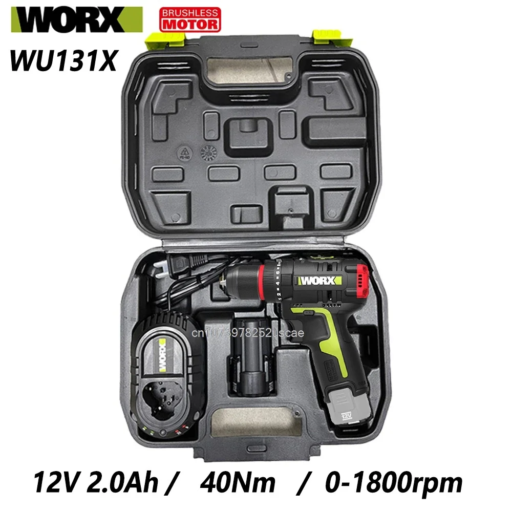 WORX-Impact-Drill-WU131X-12V-40Nm-Impact-27000bpm-1800rpm-Brushless ...