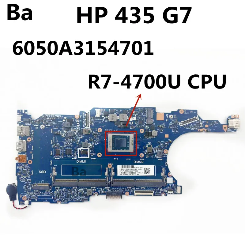 For-HP-ProBook-X360-435-G7-Laptop-Motherboard-With-6050A3154701-MB-A01 ...