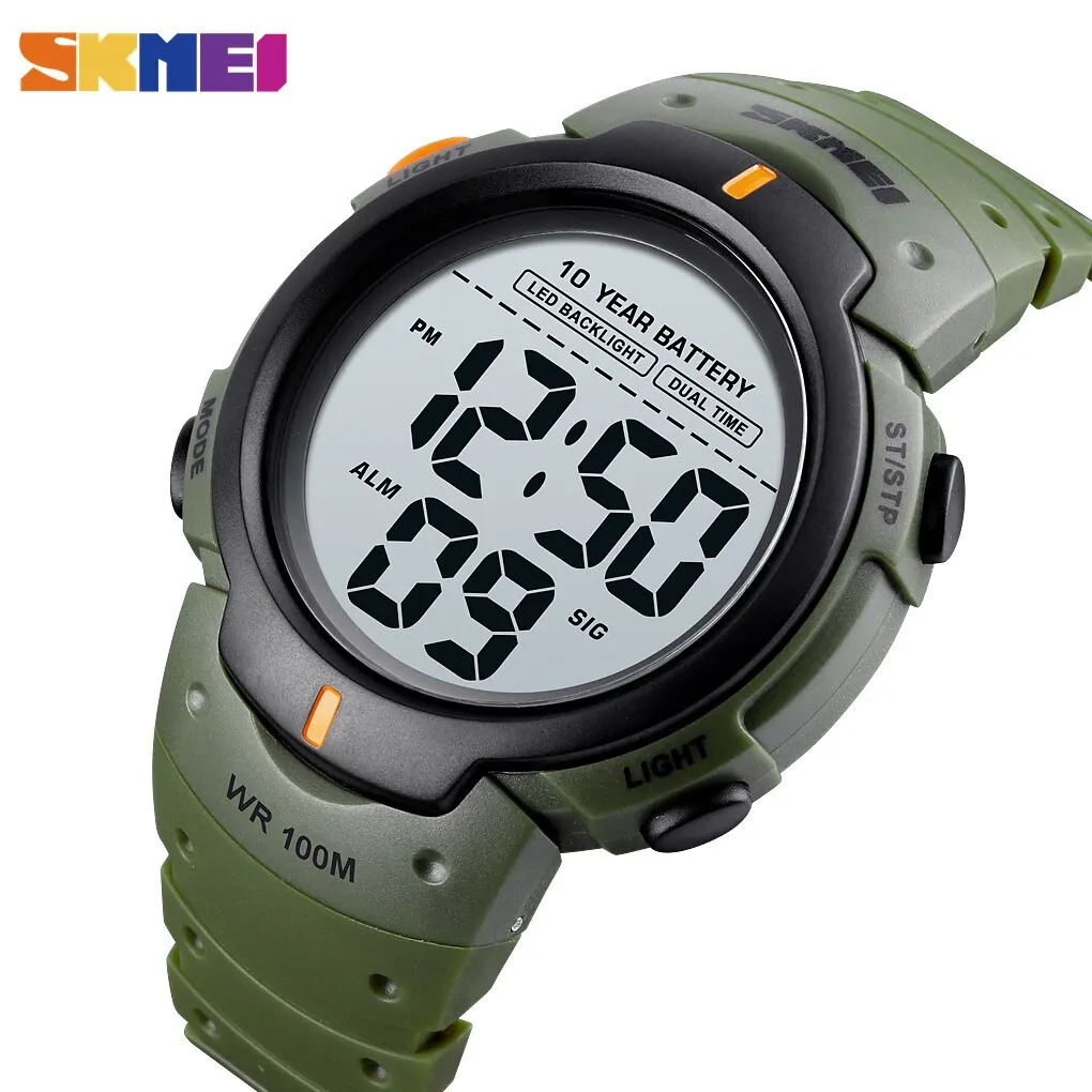 Skmei-Led-Light-Display-Chrono-Digital-Sport-Watches-Mens-10bar-Top ...