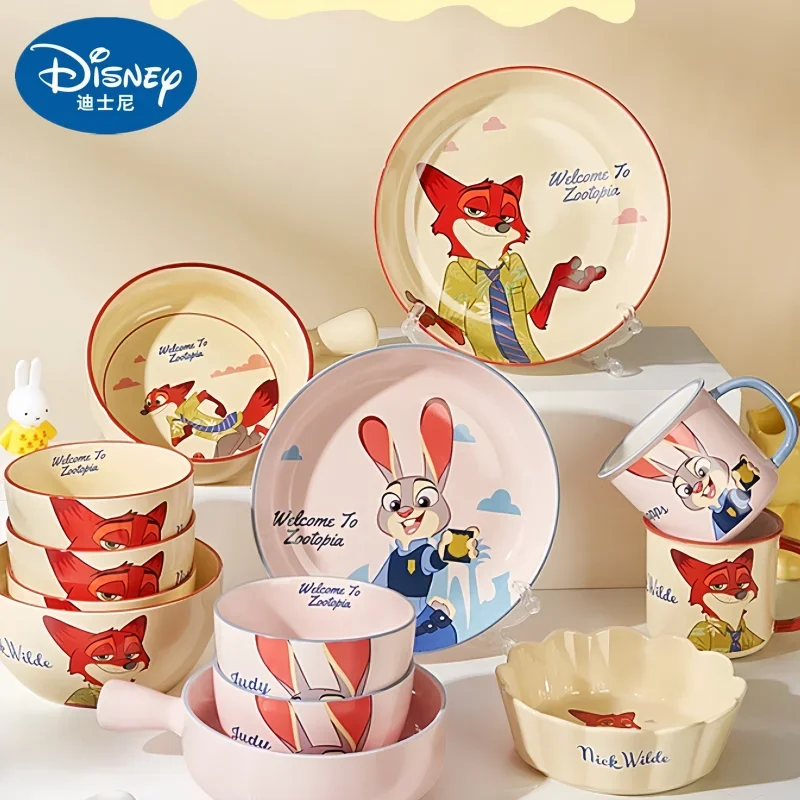 Disney-Anime-Cartoon-Zootopia-Nick-Judy-Wilde-Ceramic-Tableware-Set ...