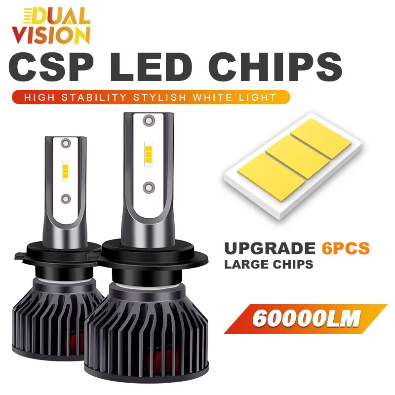 Turbo-H7-Led-H1-H11-HB4-HB3-9005-9006-Lamp-CANbus-Headlight-Bulb-Car ...