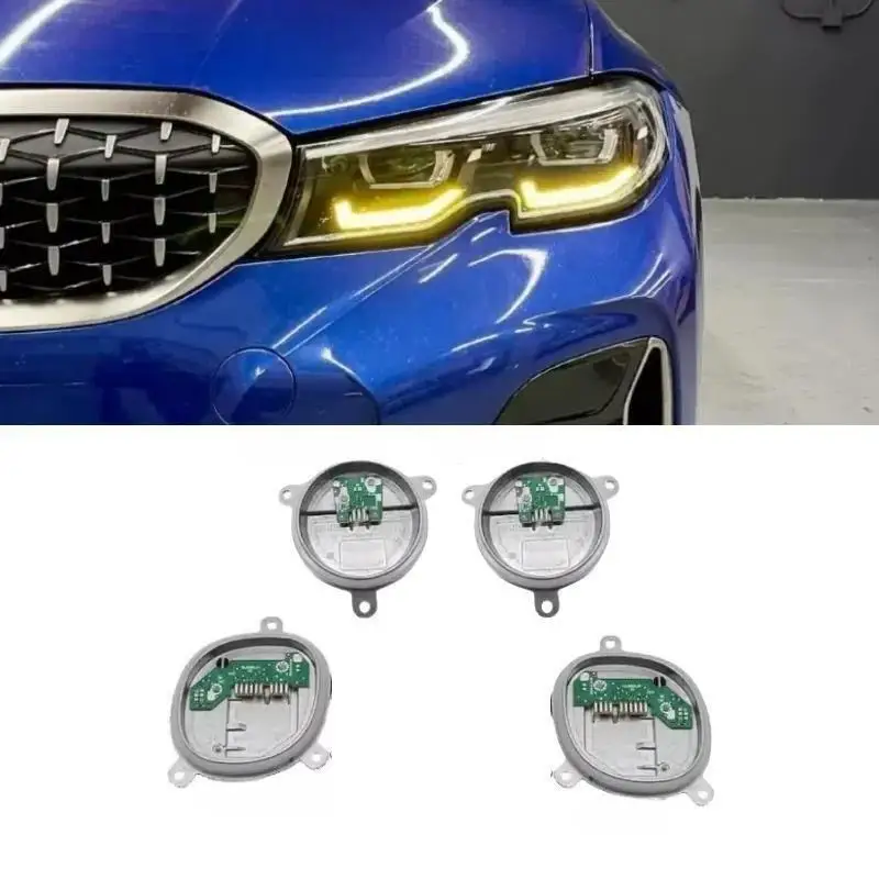 Yellow LED Headlight Daytime Running Light Modules For 2019 2022 BMW 3 ...