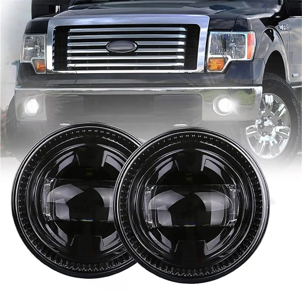 Round-LED-Fog-Lights-Bumper-Lamps-For-Ford-F150-Morimoto-2009-2014-LED ...