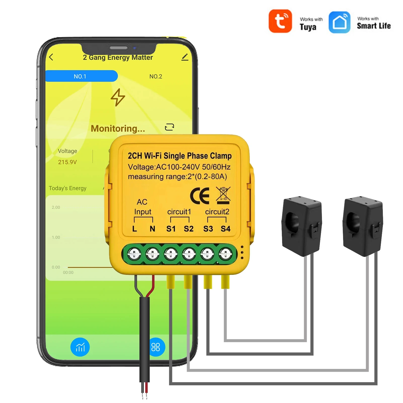 Smart-Life-medidor-de-energ-a-con-WIFI-Sensor-de-corriente-para ...