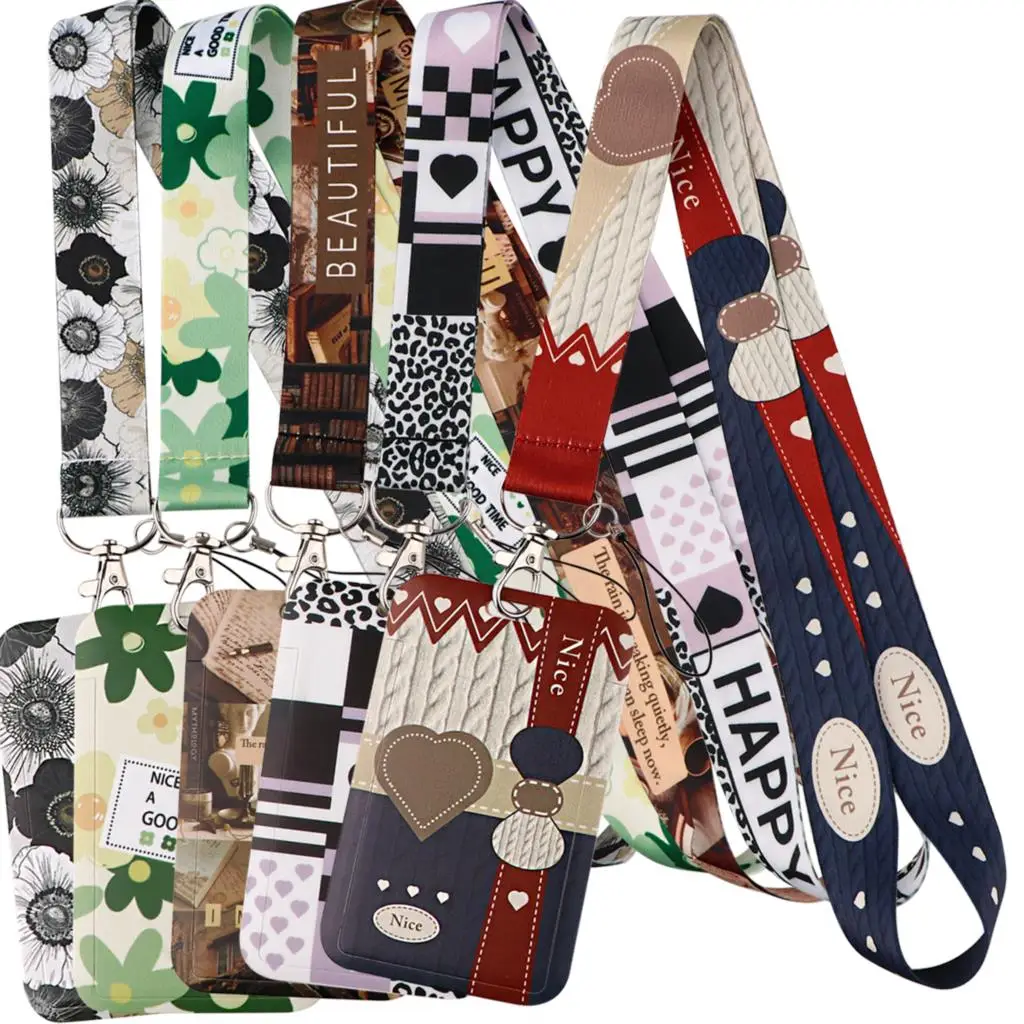 Happy-Cute-Neck-Strap-Lanyards-Keychain-Holder-ID-Card-Pass-Hang-Rope ...