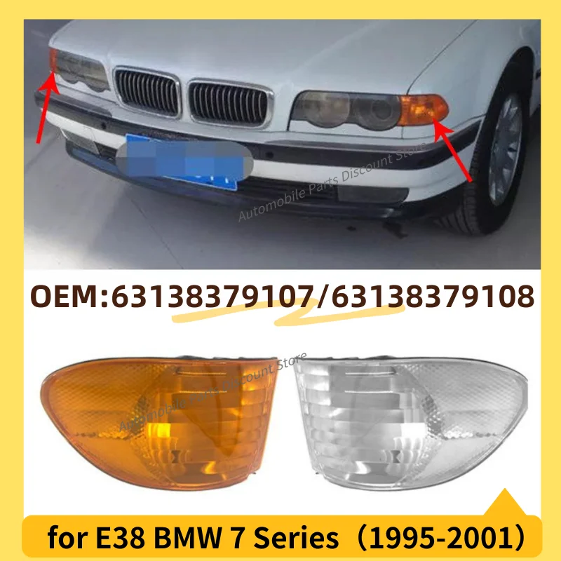 for 1995-2001 E38 BMW 740i 740iLP 750iL Front Turn Signal Corner Signal ...