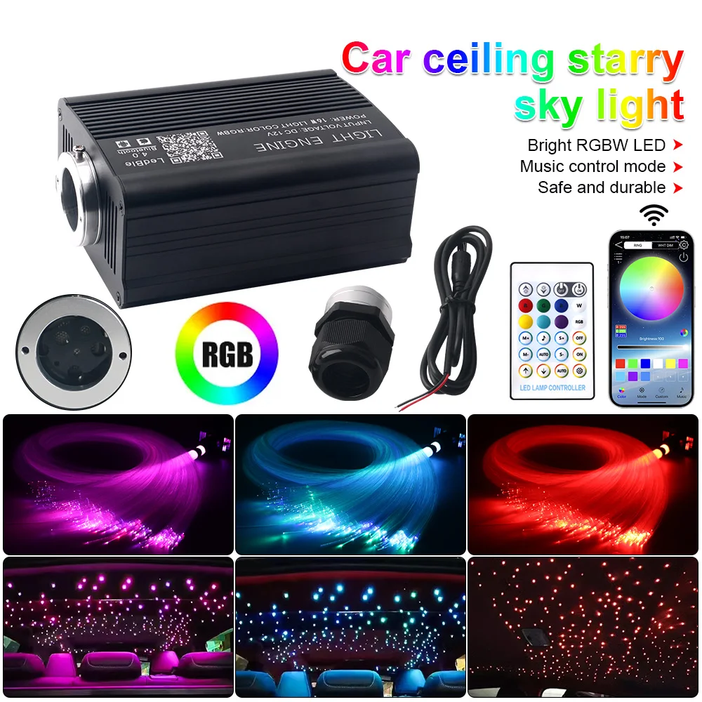 16W-Twinkle-Starry-Sky-Car-Star-Ceiling-Light-RGB-Fiber-Optic-Light ...