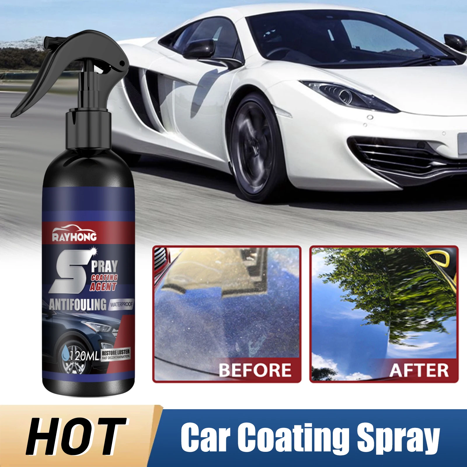 Car Coating Spray Scratch Remove Paint Repair Car Wax Polish Nano Hydrophobic Liquid Automotive ...